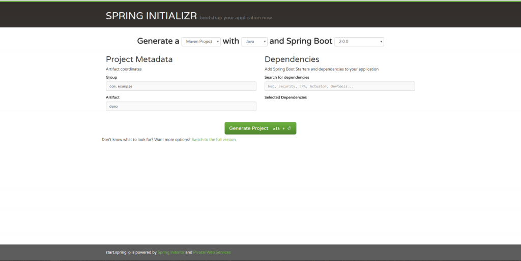 Build a project with Spring Initializr or Spring Tool Suite™” is ...